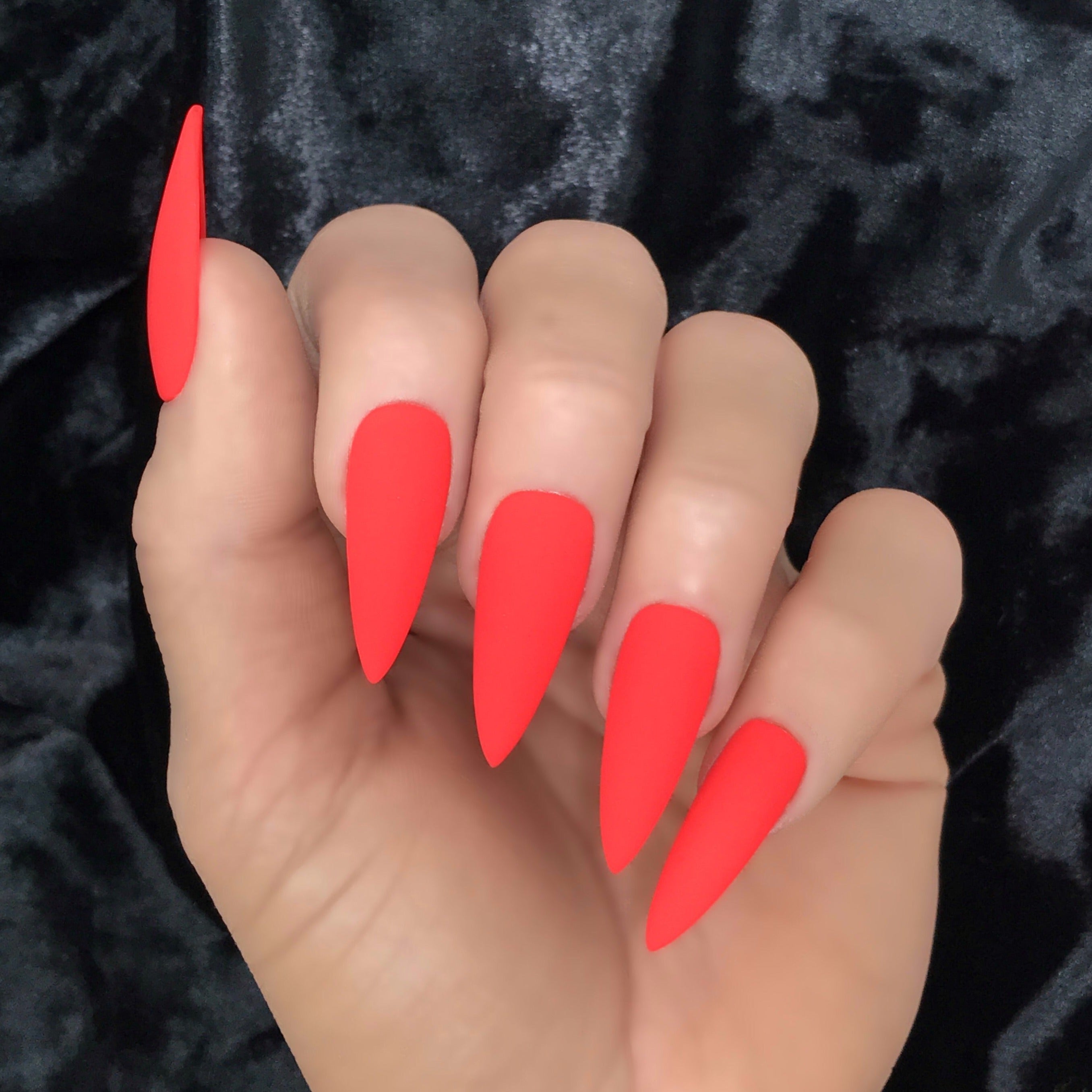 Red Matte Nails